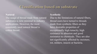 All about sewing threads | PPTX