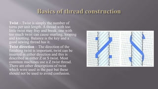 All about sewing threads | PPTX