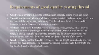 All about sewing threads | PPTX