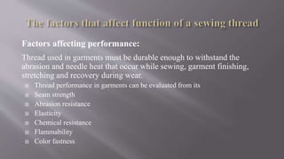 All about sewing threads | PPTX