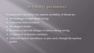 All about sewing threads | PPTX
