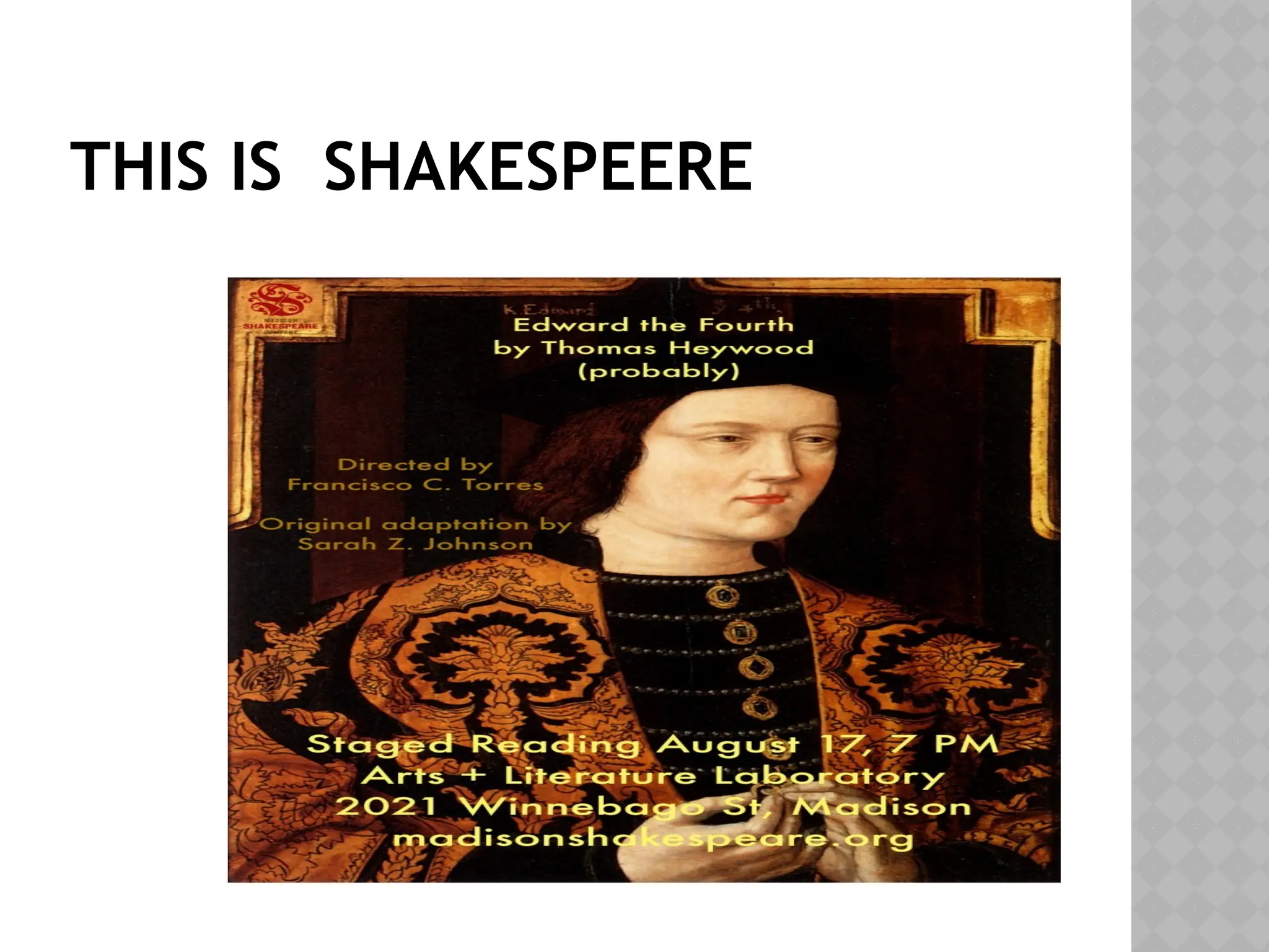 All about shakespeer and his history.... | PPTX