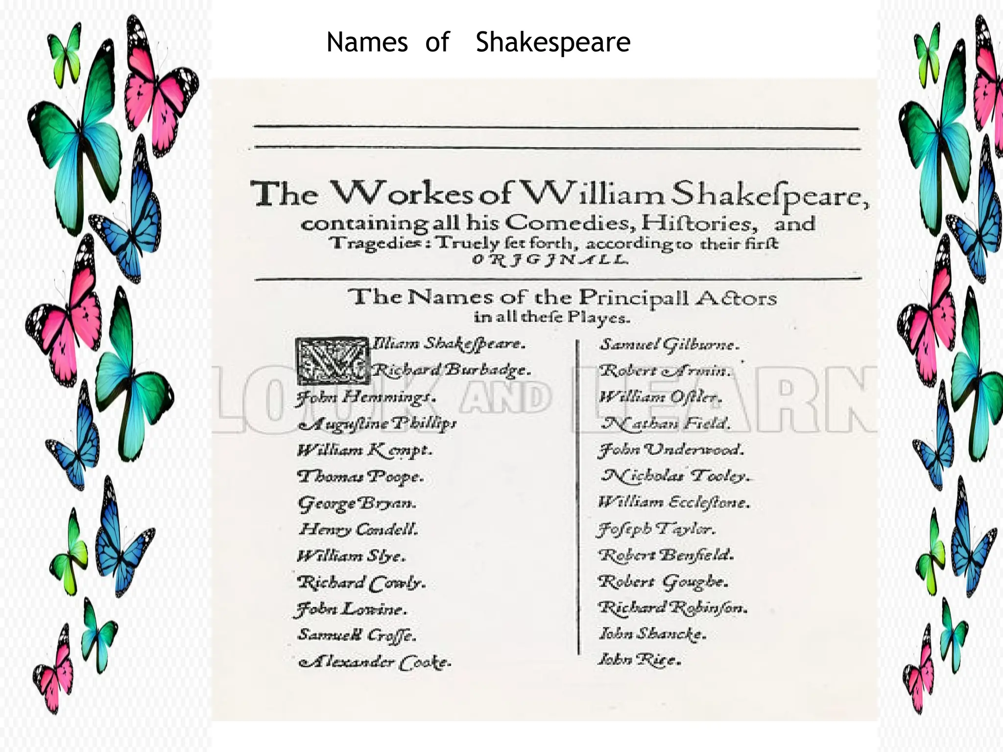 All about shakespeer and his history.... | PPTX