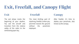 HOPE 4 Recreational Outdoor Activities: Skydiving | PPTX