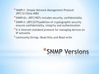 All about snmp | PPTX | Computer Networking | Computing
