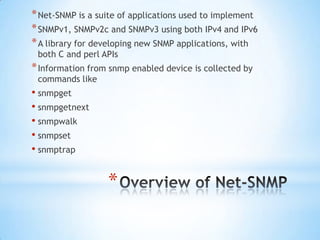 All about snmp | PPTX | Computer Networking | Computing
