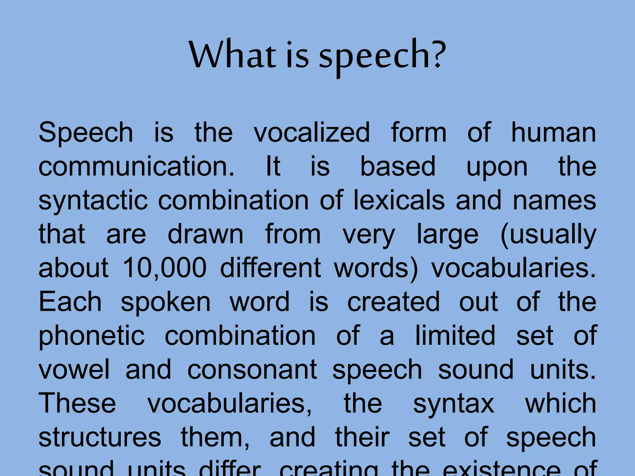 All about speech | PPTX