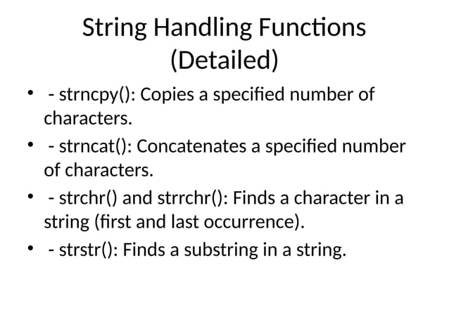 All_About_Strings_in_C_Programming.pptxn | PPT