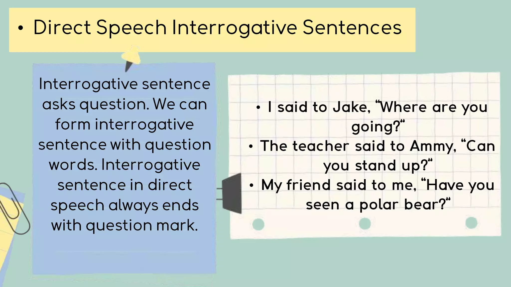Direct and Reported speech | PPTX