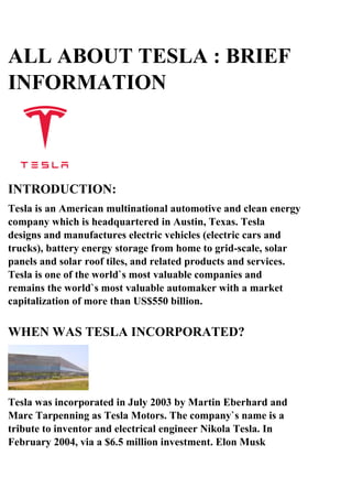 ALL ABOUT TESLA. | PDF