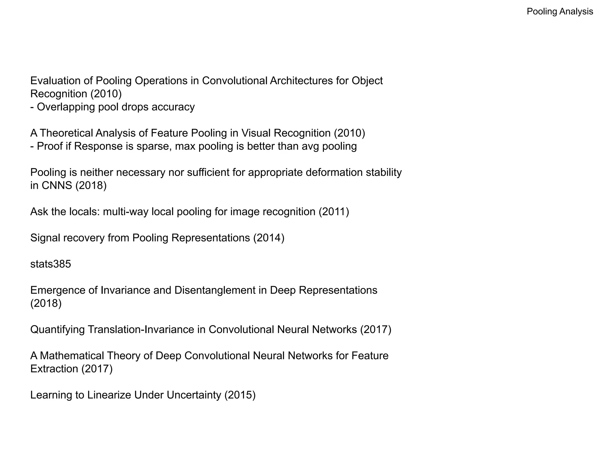 All about that pooling | PDF