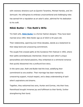 All About Tim Roth Wife - Nikki, Her Family and Loss of Child.pdf
