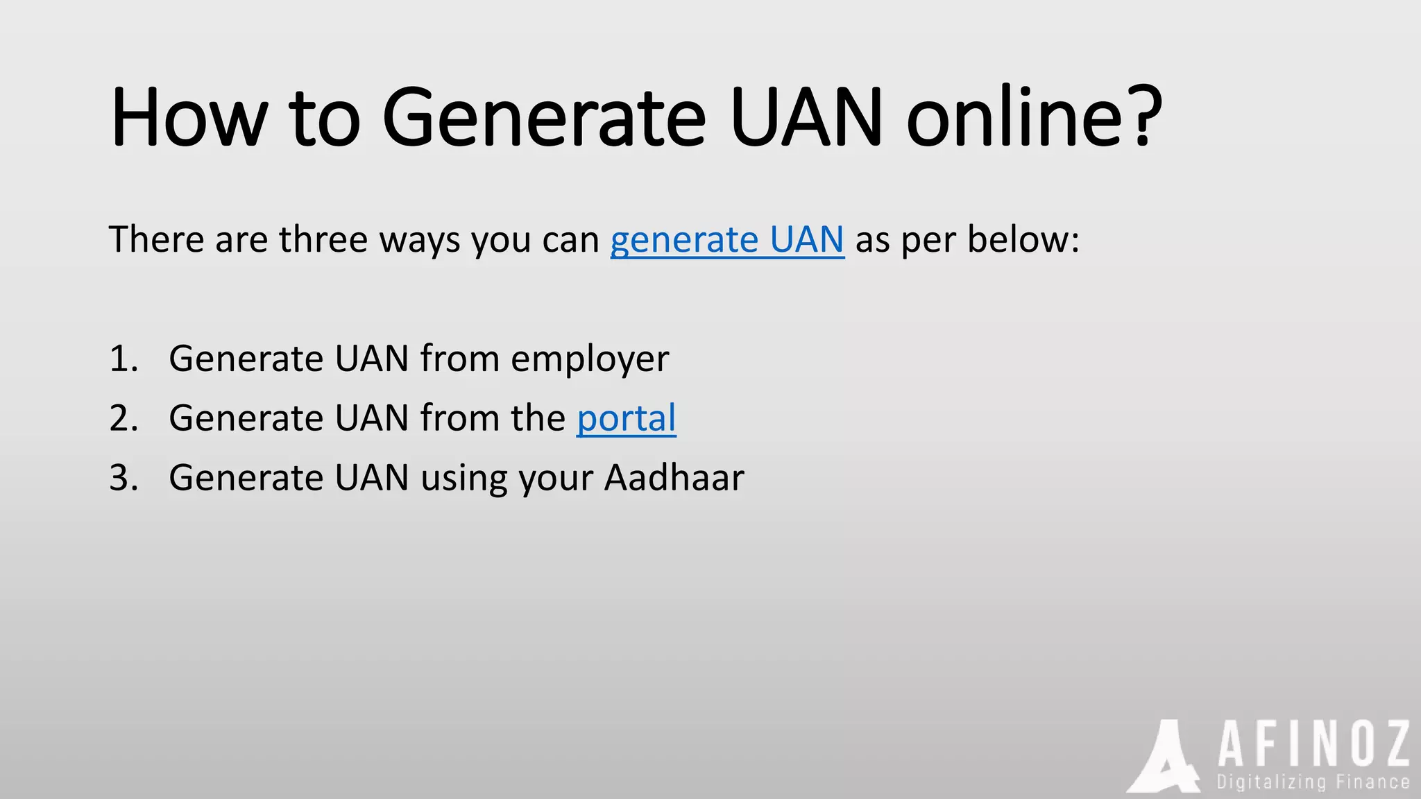 All about UAN | PPTX