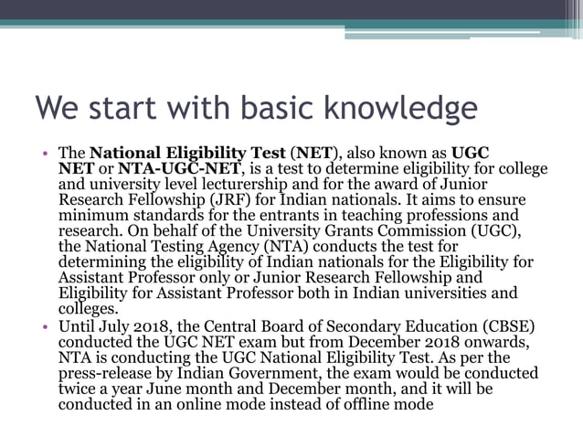 UGC-NET BRIEF DETAILS ALL ABOUT UGC NET EXAM | PDF