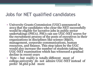 UGC-NET BRIEF DETAILS ALL ABOUT UGC NET EXAM | PDF