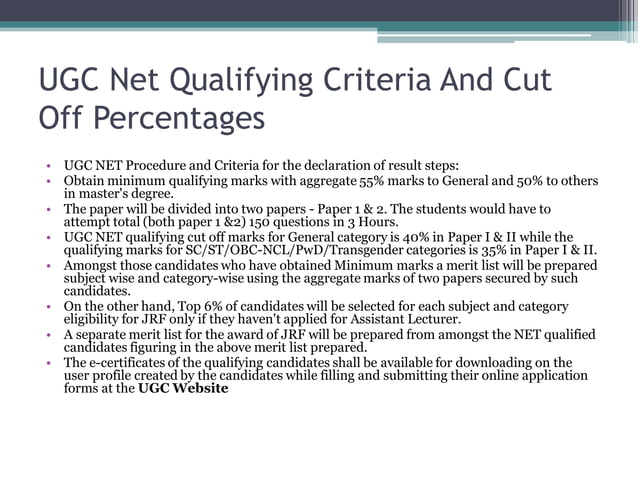 UGC-NET BRIEF DETAILS ALL ABOUT UGC NET EXAM | PDF
