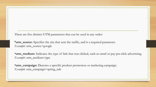 All about UTMs and UTM Sheets UTM Builders | PPTX