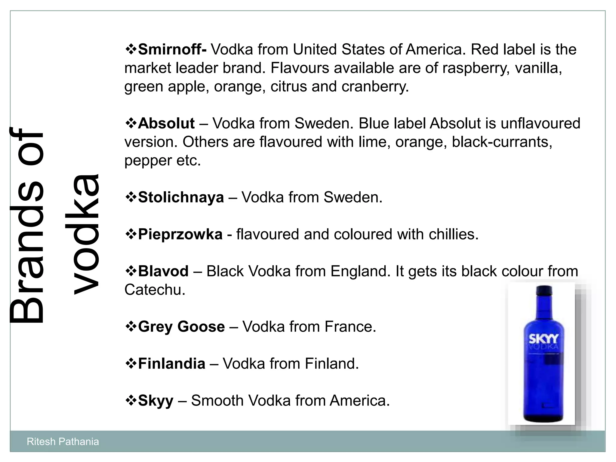 ALL ABOUT VODKA | PPTX | Alcoholic Beverages | Food & Drink