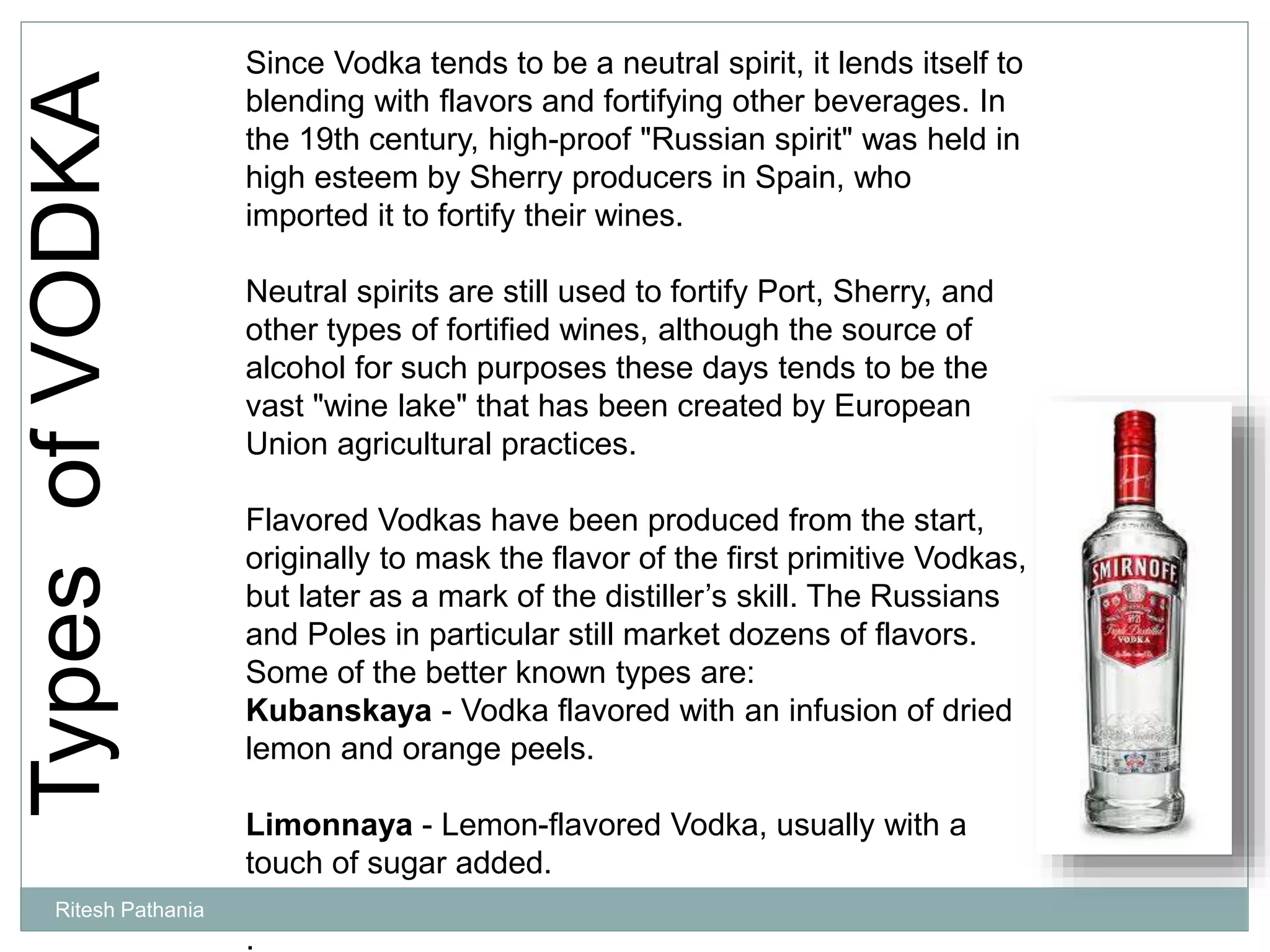 ALL ABOUT VODKA | PPTX | Alcoholic Beverages | Food & Drink