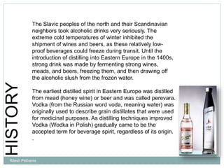 ALL ABOUT VODKA | PPTX | Alcoholic Beverages | Food & Drink