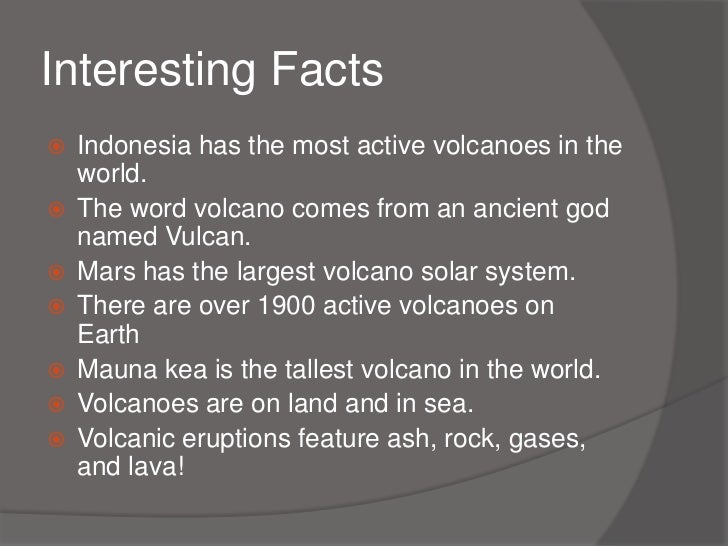 All about volcanoes