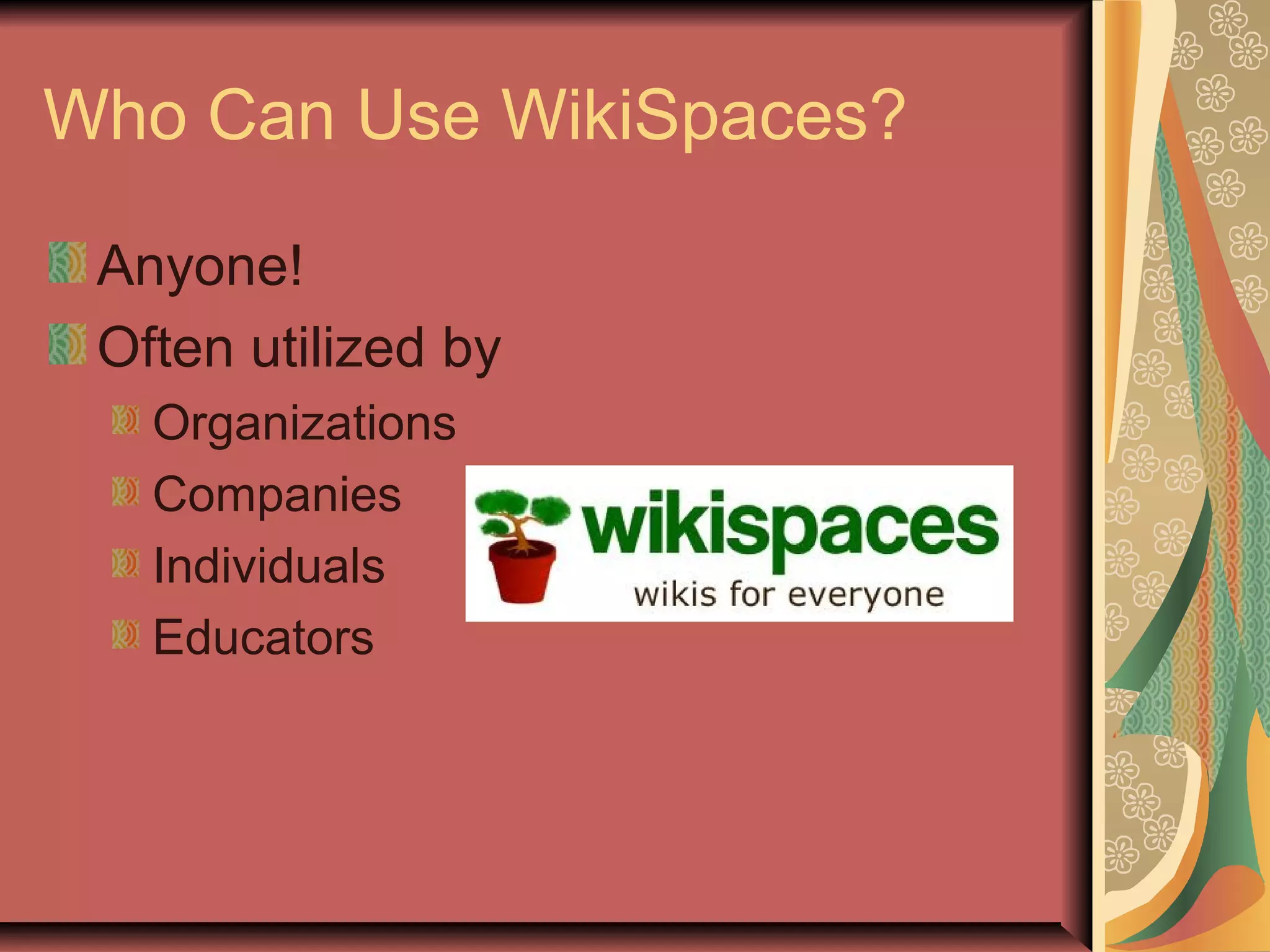 All about wikispaces | PPT | Internet | Computing