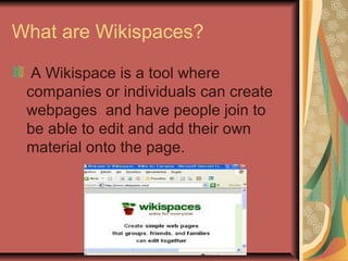 All about wikispaces | PPT | Internet | Computing