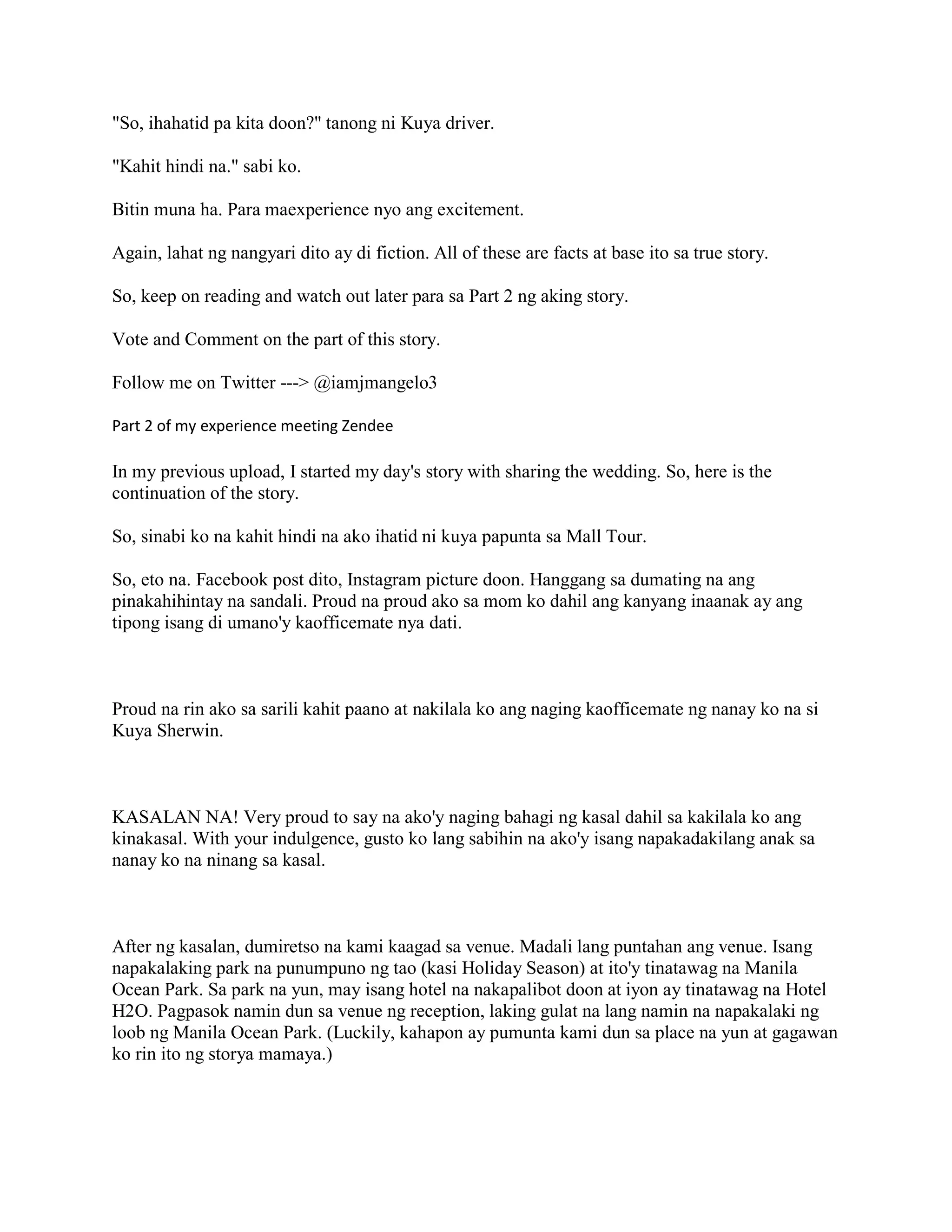 All about zendee tenerefe and my experience meeting her | PDF