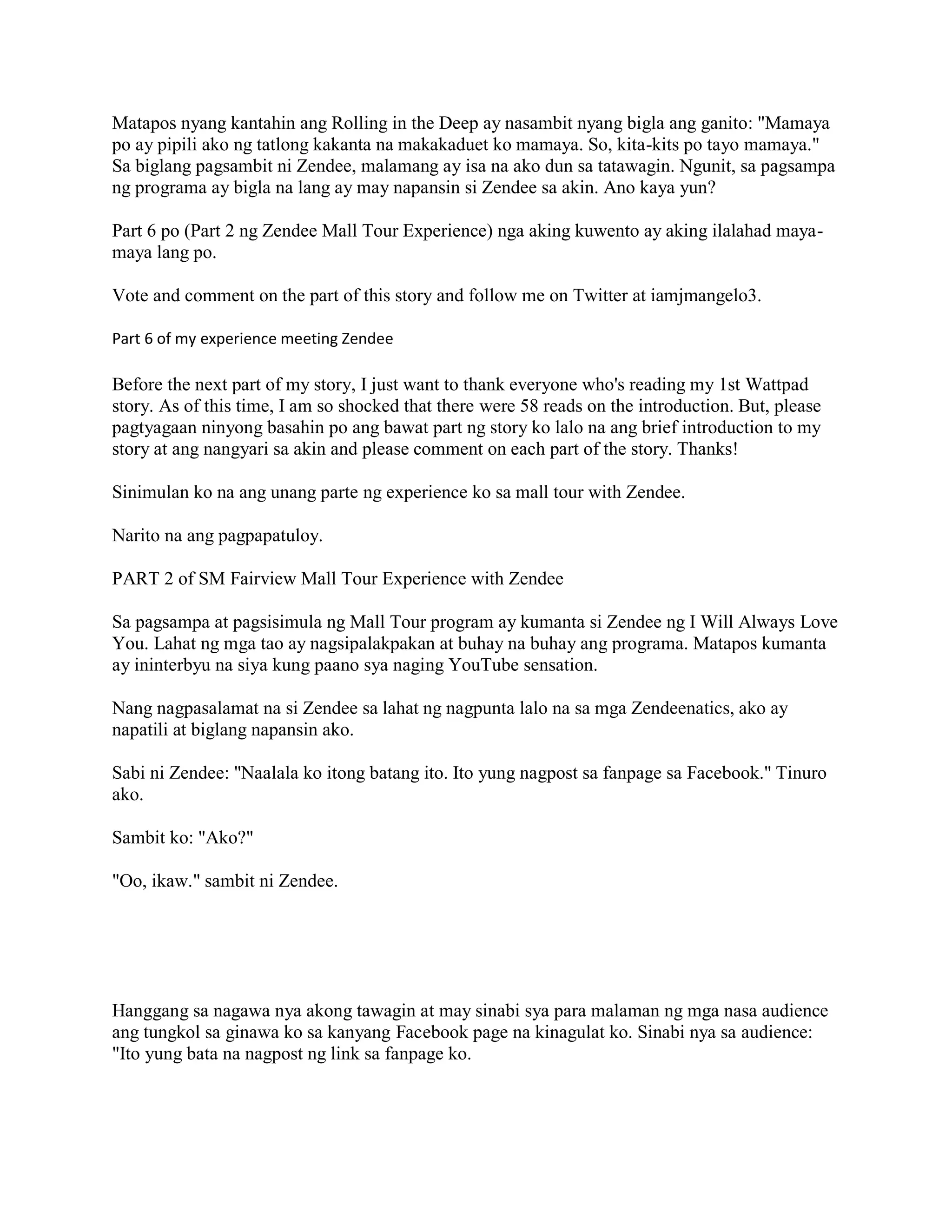 All about zendee tenerefe and my experience meeting her | PDF