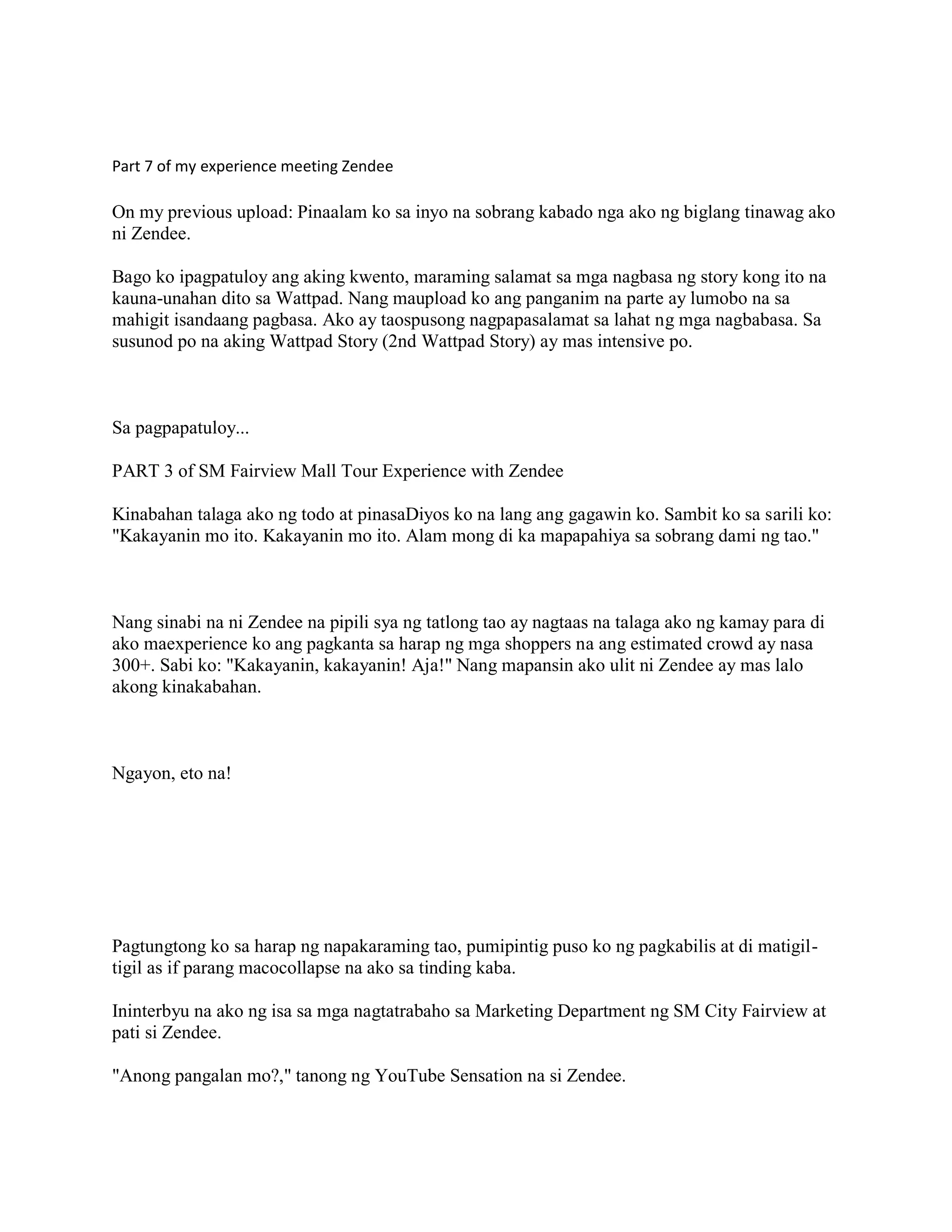 All about zendee tenerefe and my experience meeting her | PDF