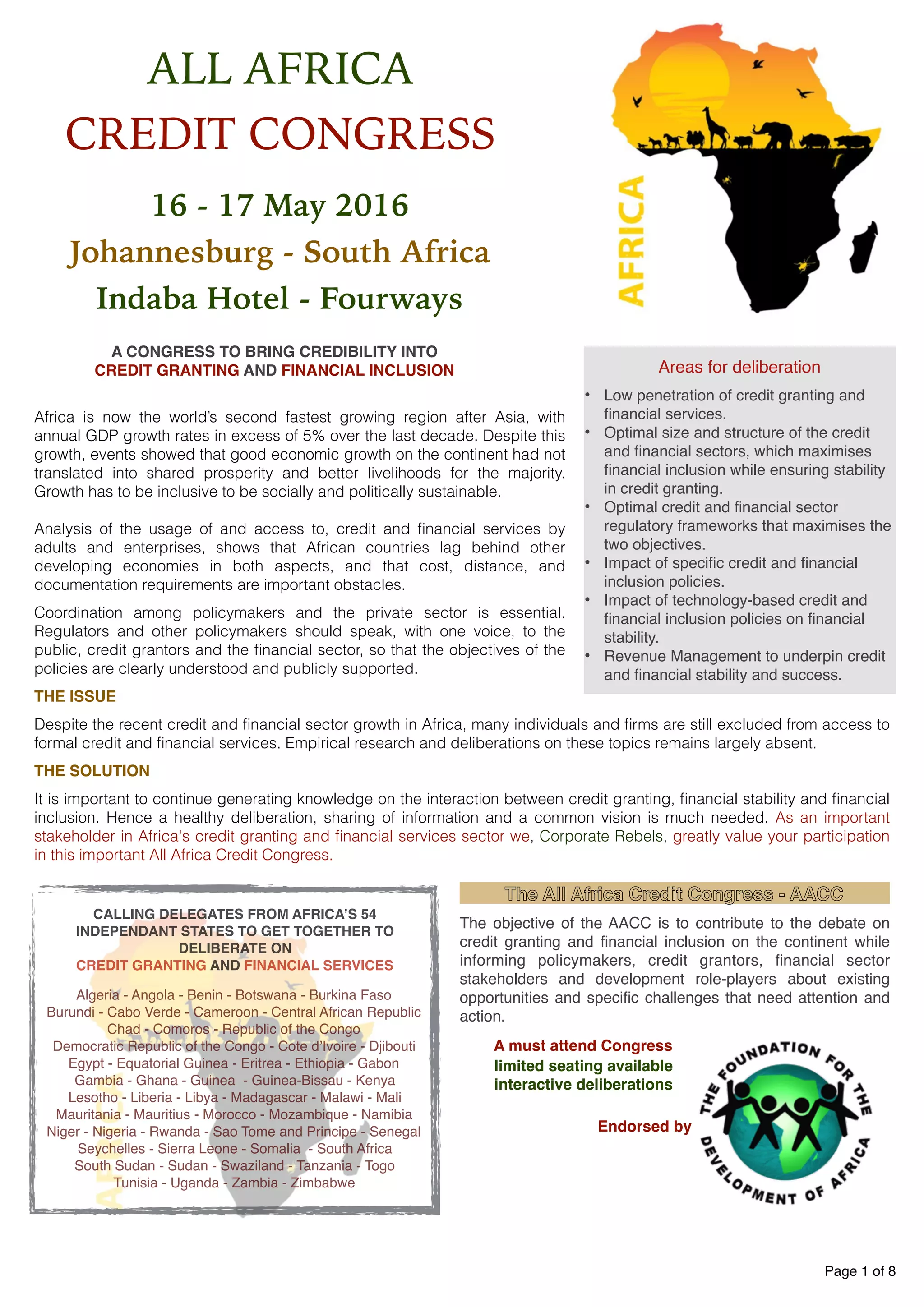 All Africa Credit Congress | PDF