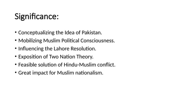 Allahabad Address.pptx ideology of Pakistan | PPT