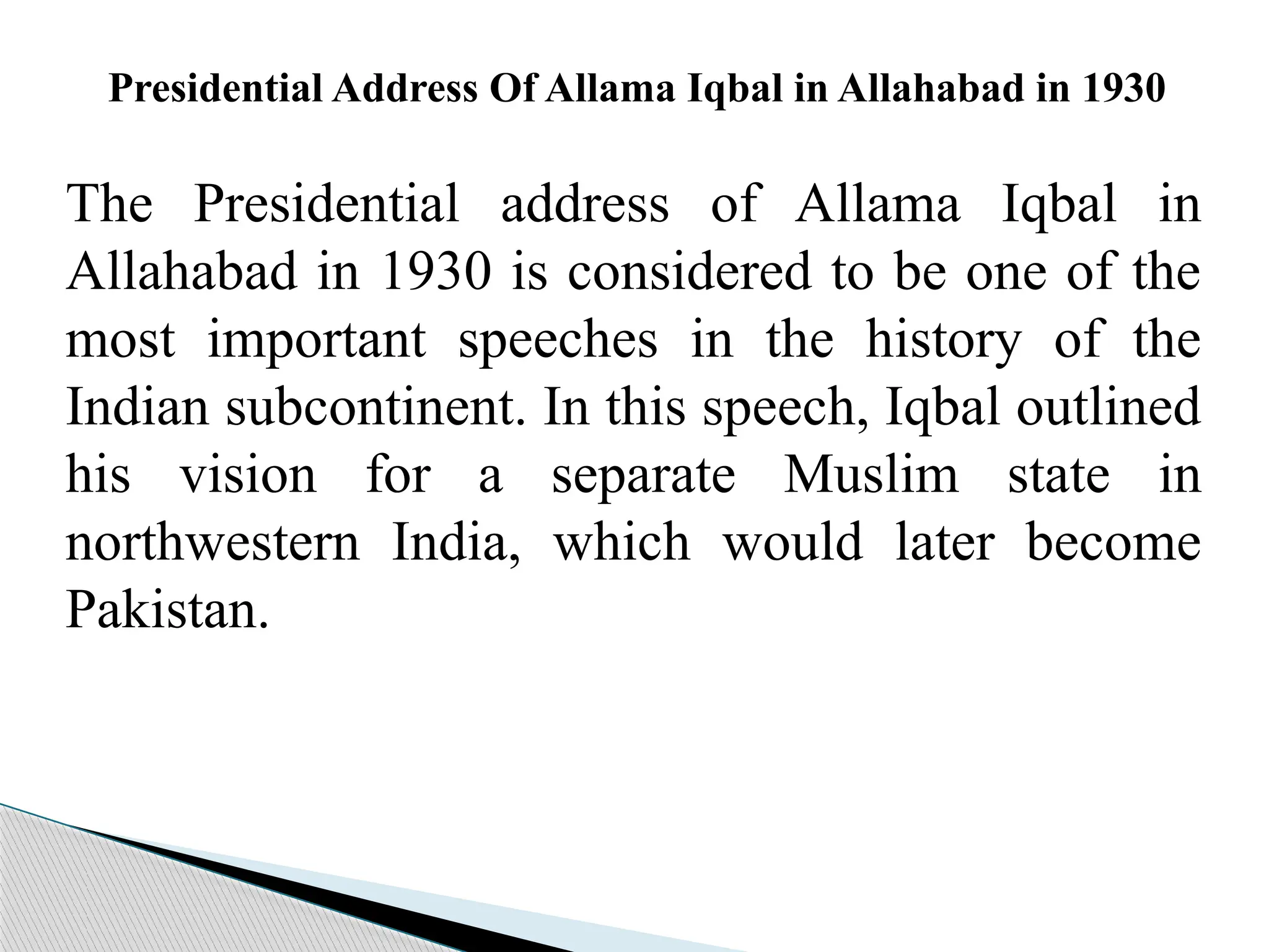 Allahabad Address 1930 for the students .pptx