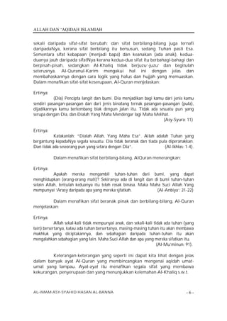 Allah dalam aqidah islamiah hasan al banna | PDF