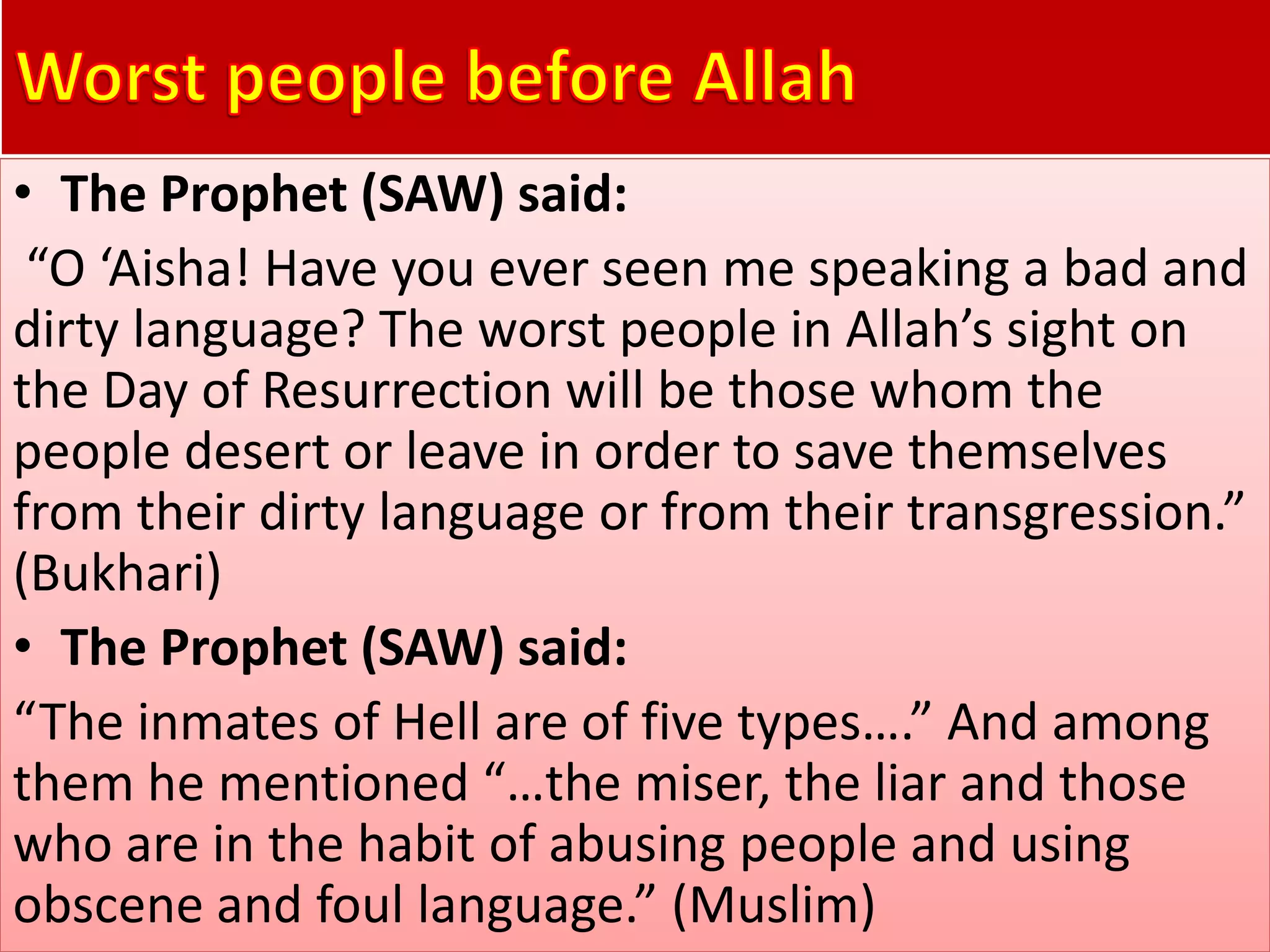 Allah forbids fahisha | PPTX | Islam | Religion & Spirituality