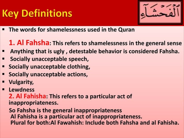 Allah forbids fahisha | PPTX | Islam | Religion & Spirituality