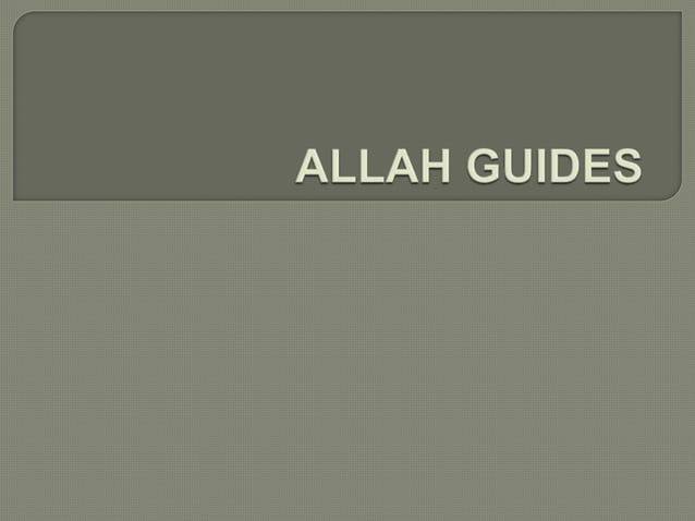 Allah guides | PPT