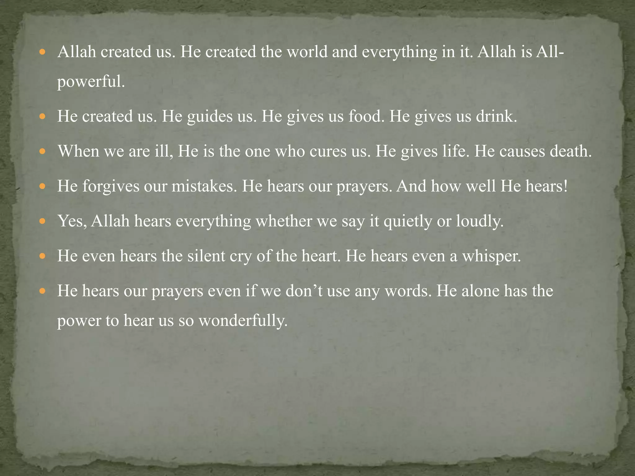 Allah is all hearing (as samee) | PPTX