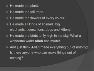 Allah is the creator | PPTX