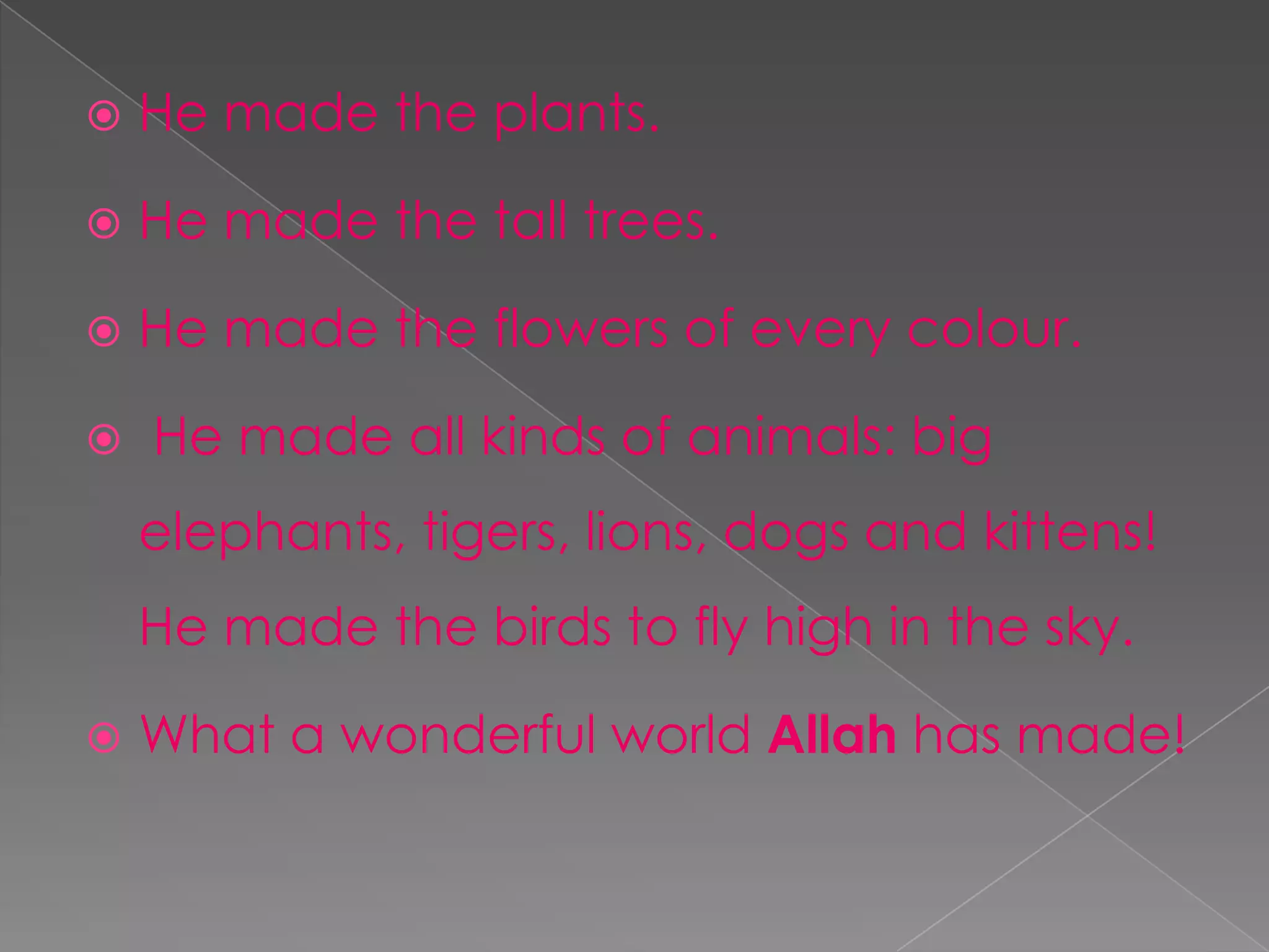 Allah is the creator | PPSX