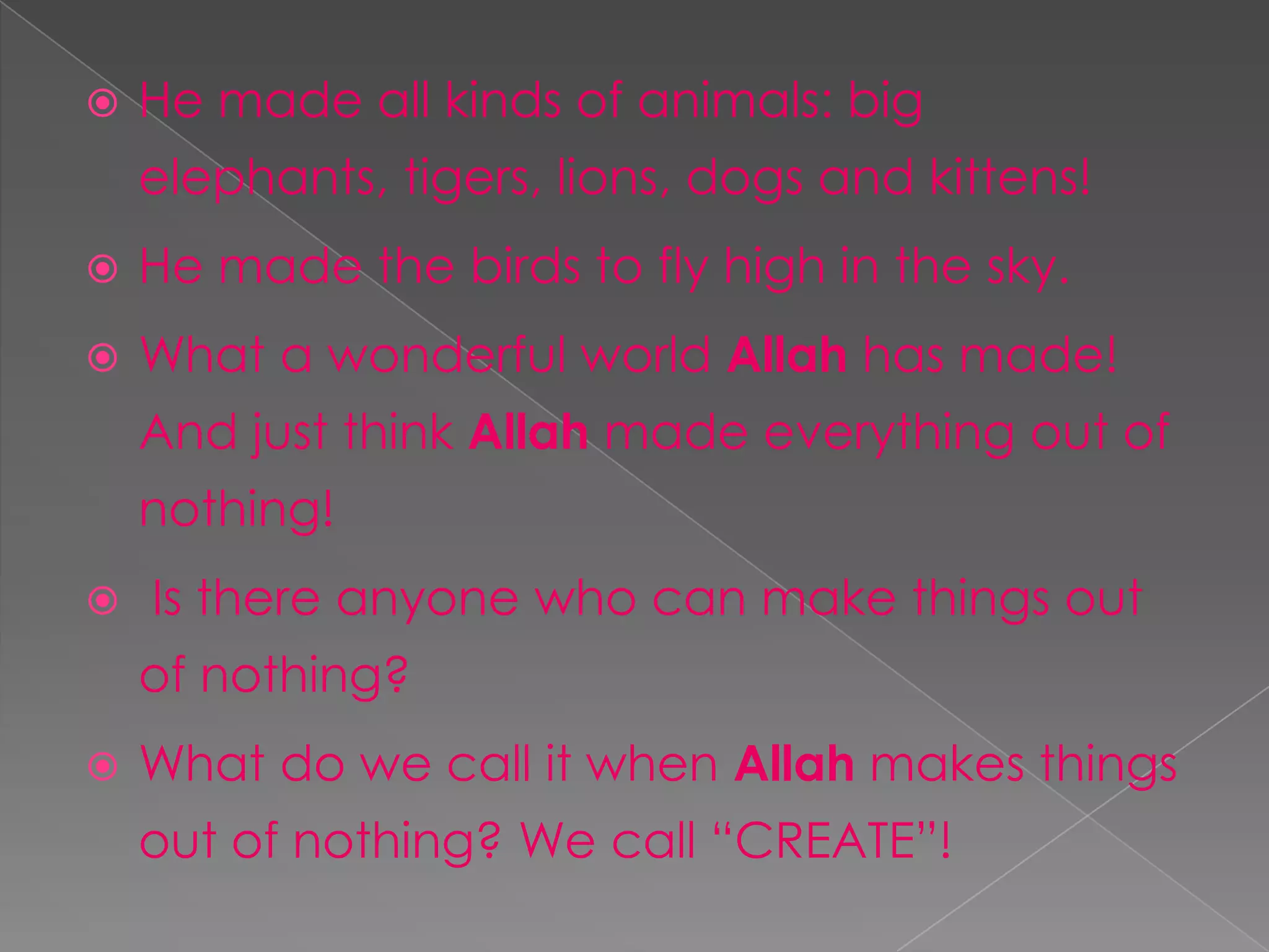 Allah is the creator | PPSX