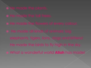Allah is the creator | PPSX | Islam | Religion & Spirituality