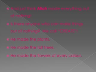 Allah is the creator | PPSX