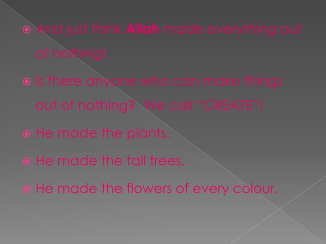 Allah is the creator | PPSX | Islam | Religion & Spirituality