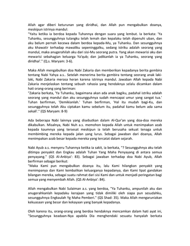 Allah Mengabulkan Doa Setiap Orang | PDF