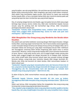 Allah mengabulkan doa setiap orang | PDF