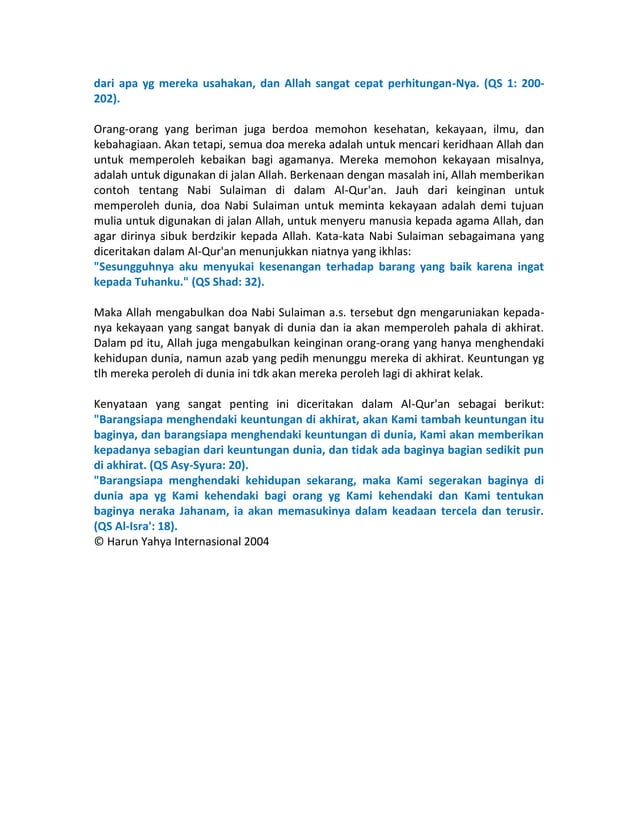 Allah mengabulkan doa setiap orang | PDF