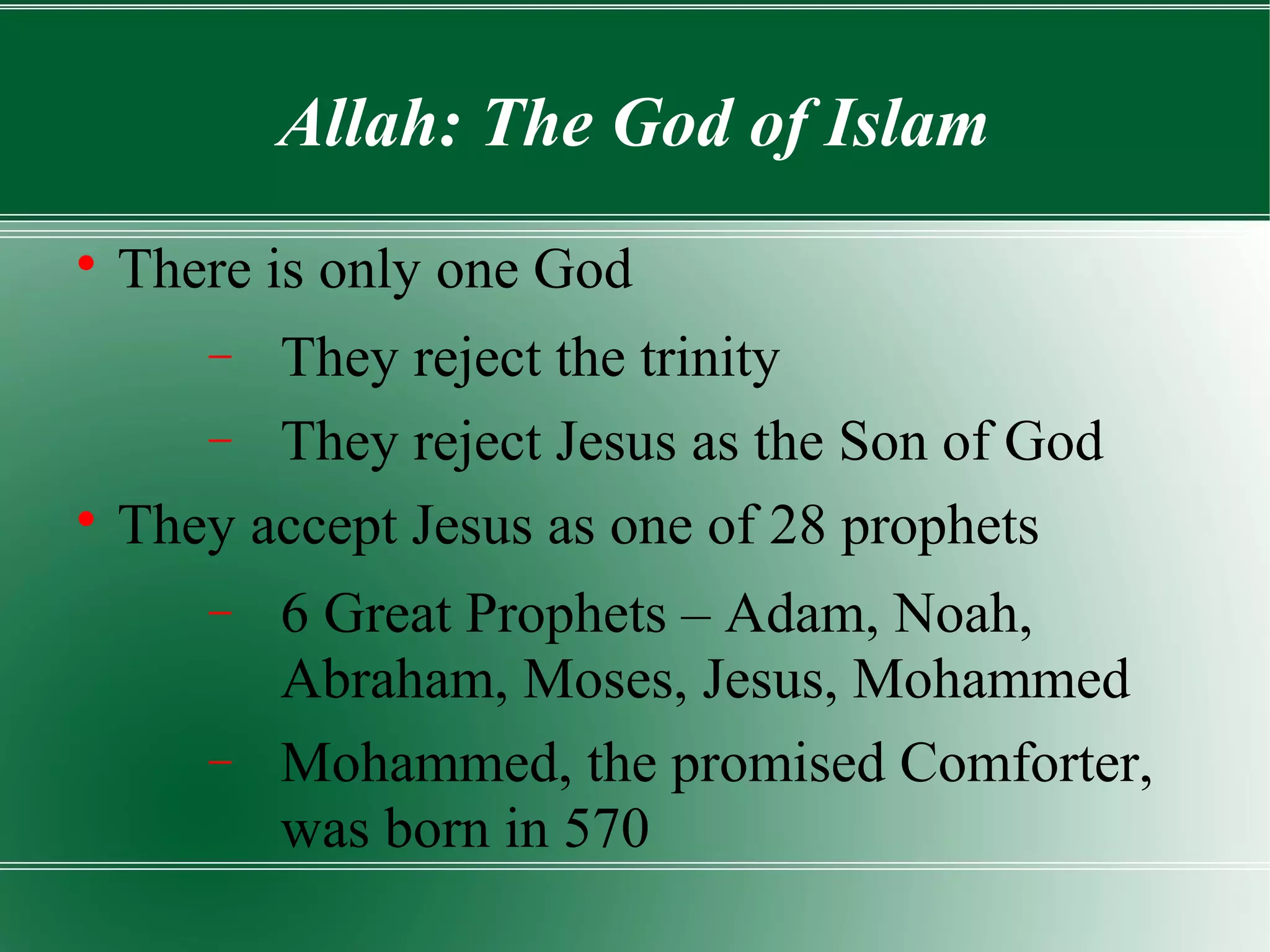 Allah of islam | PPT