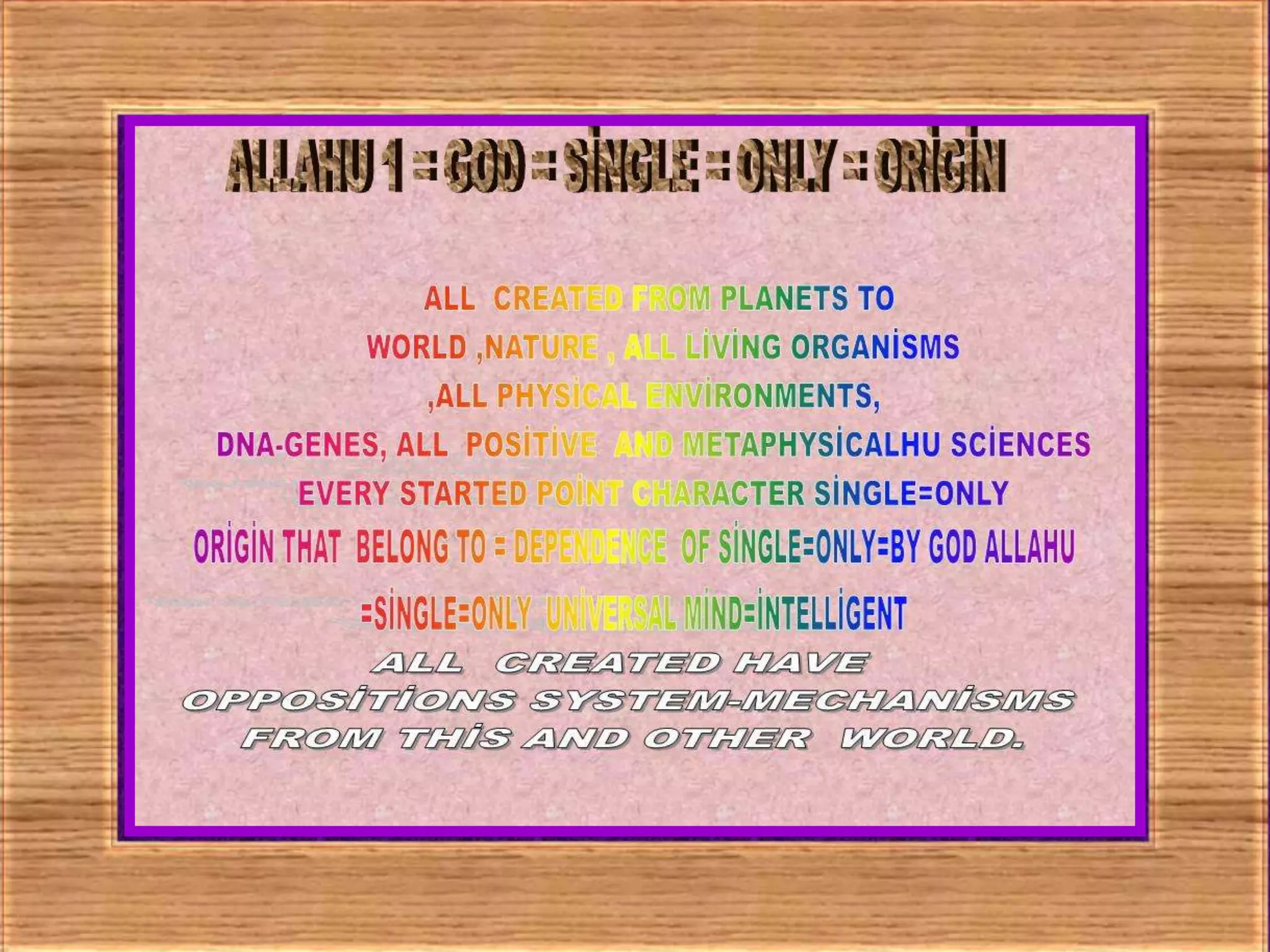 Allahu 1=god=single=only=origin 9 | PPTX