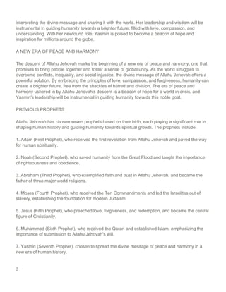 Allahu Jehovah with Yasmin 7th Prophet in Present Era | PDF